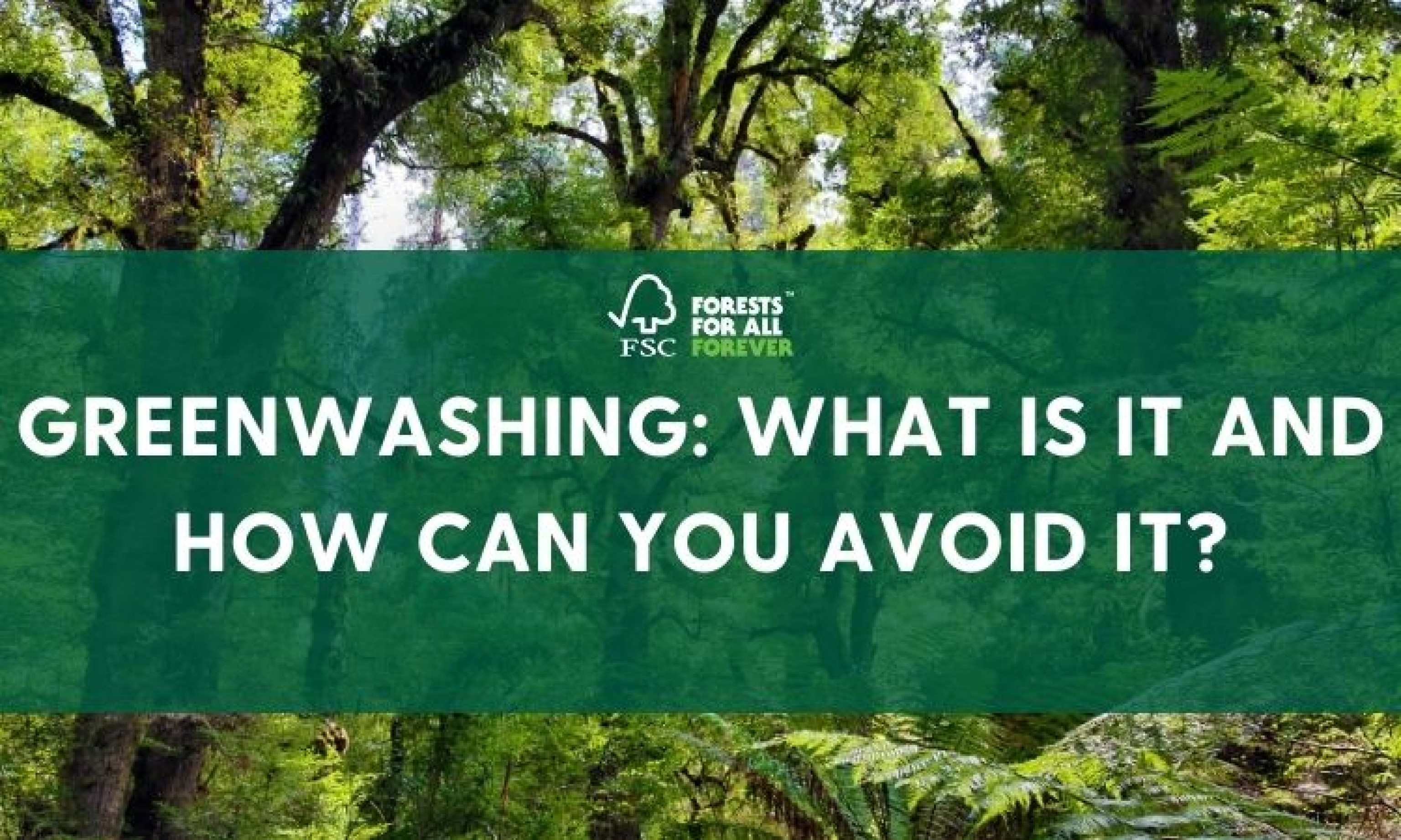 Greenwashing: What is it and how can you avoid it? | Forest Stewardship ...